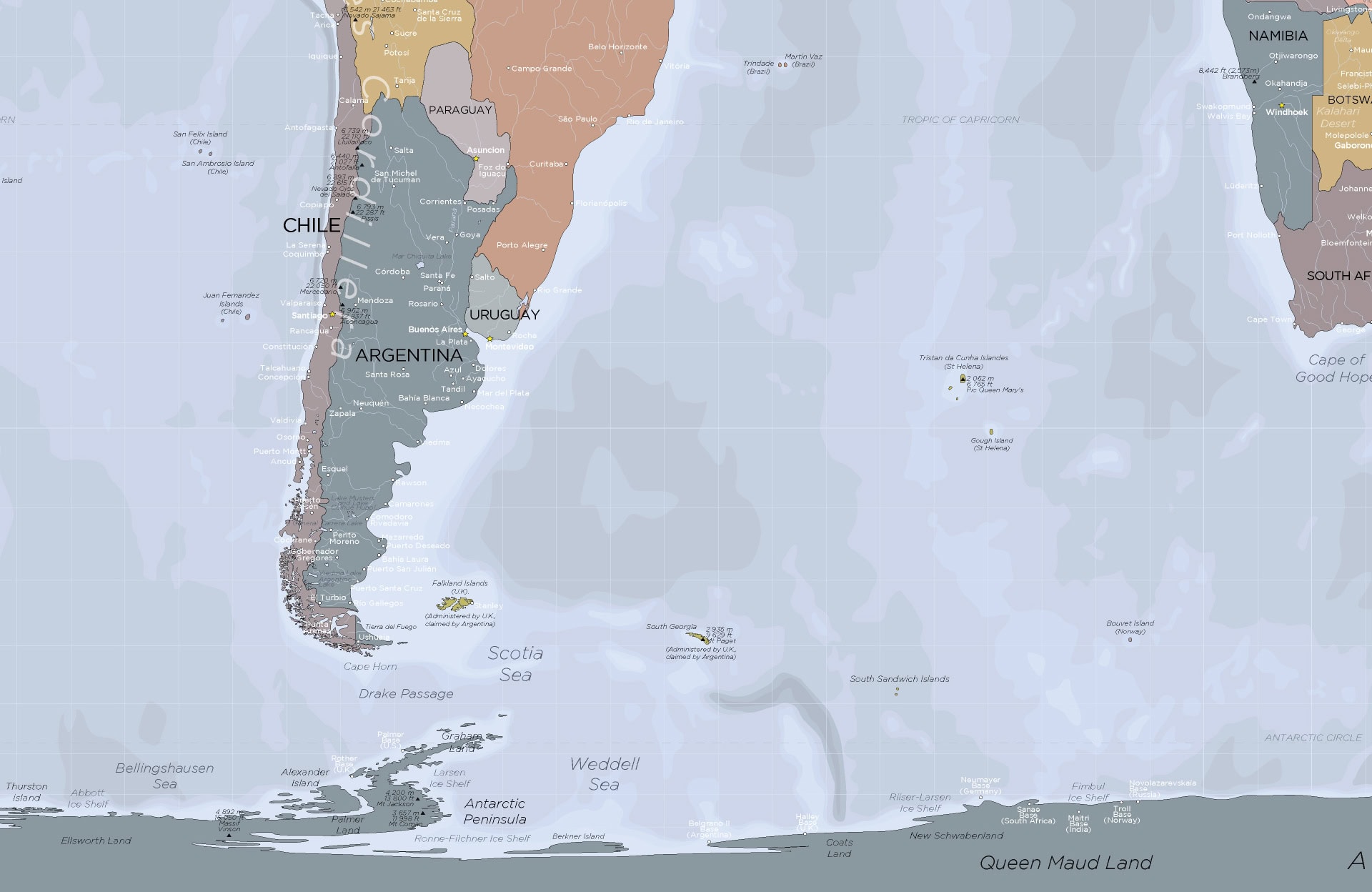 Mapa Mundial de Gall-Peters - Mapamundi de Gall-Peters | Original Map