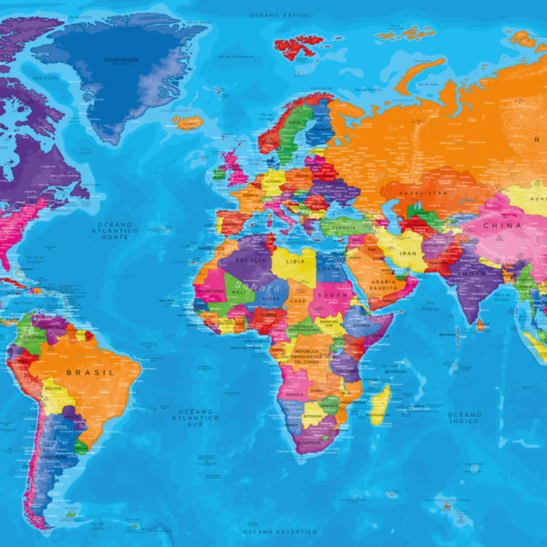 Mapa del mundo Completo - Mapa del mundo con la Antártida