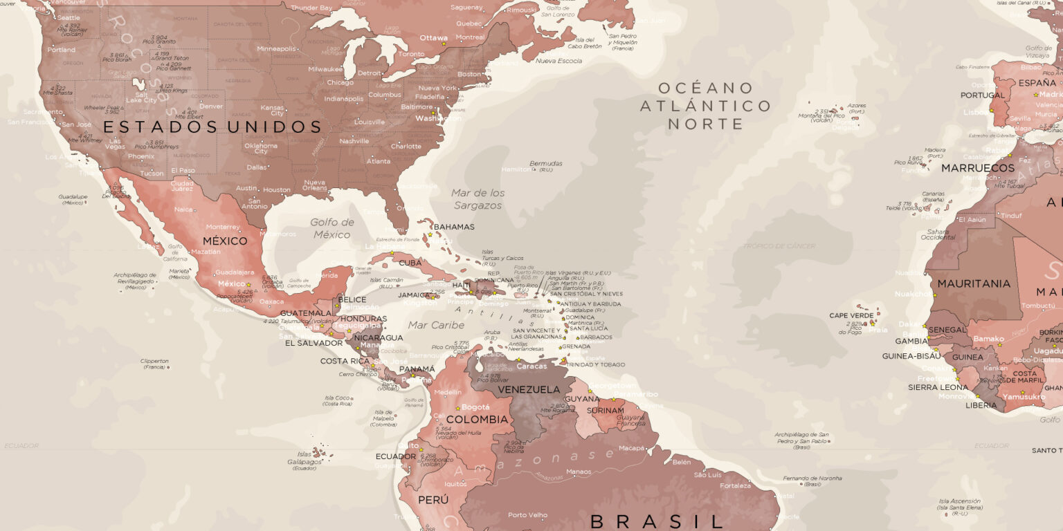 Hermoso Mapa Mundial - Mapa Mundial Grande - Idea de regalo