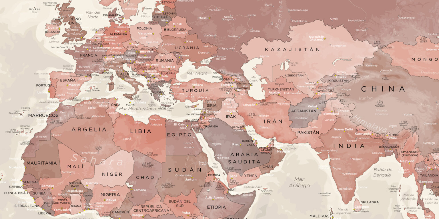 Hermoso Mapa Mundial - Mapa Mundial Grande - Idea de regalo