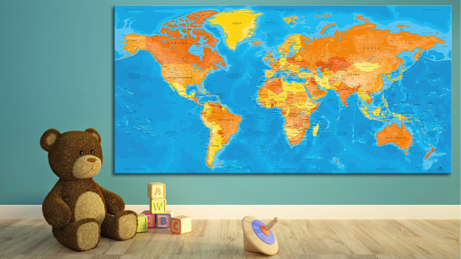 Cuadro de Mapa Mundial– Cuadro de Mapamundi | Original Map