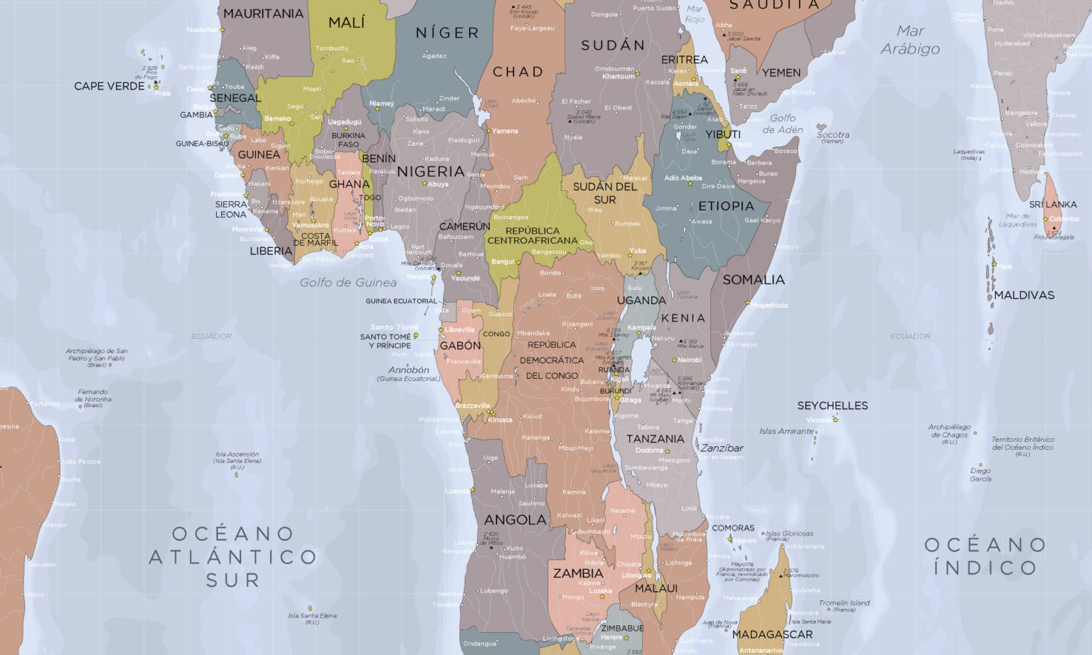 Mapa Mundial de Gall-Peters - Mapamundi de Gall-Peters | Original Map
