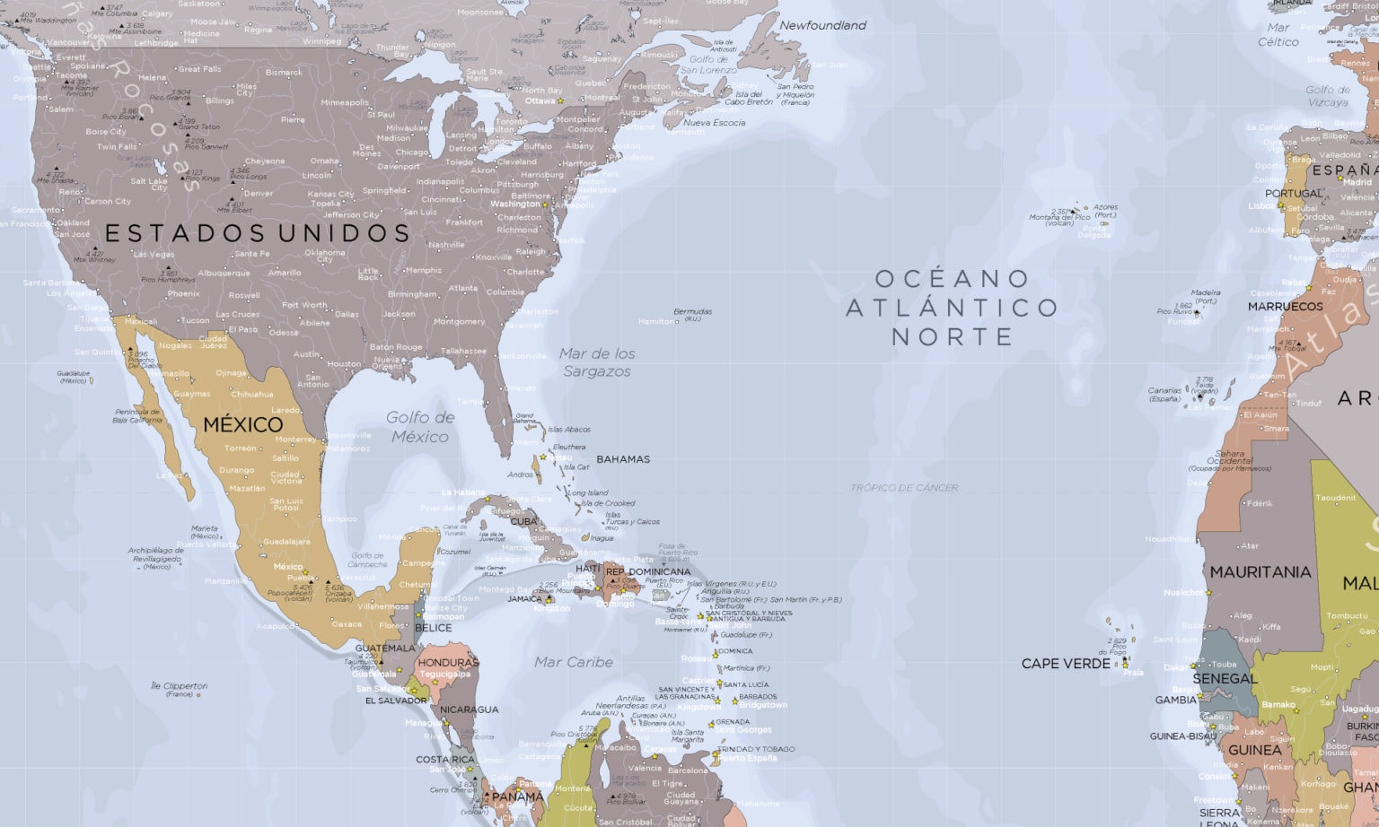 Mapa Mundial de Gall-Peters - Mapamundi de Gall-Peters | Original Map