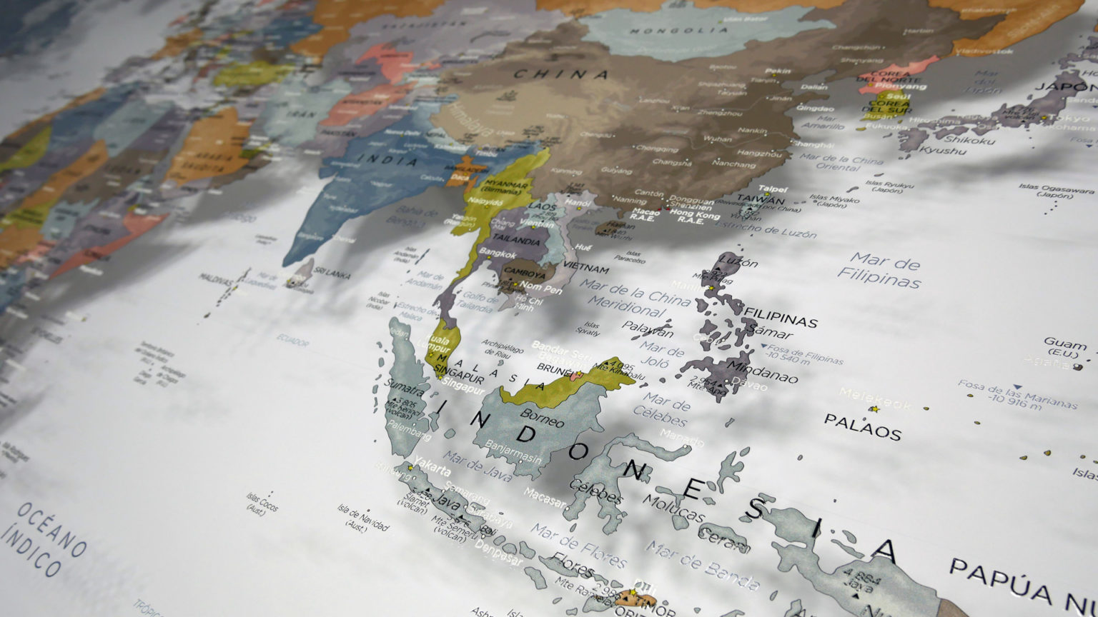 Cuadro en Plexiglás Transparente - Mapas del Mundo - Comprar