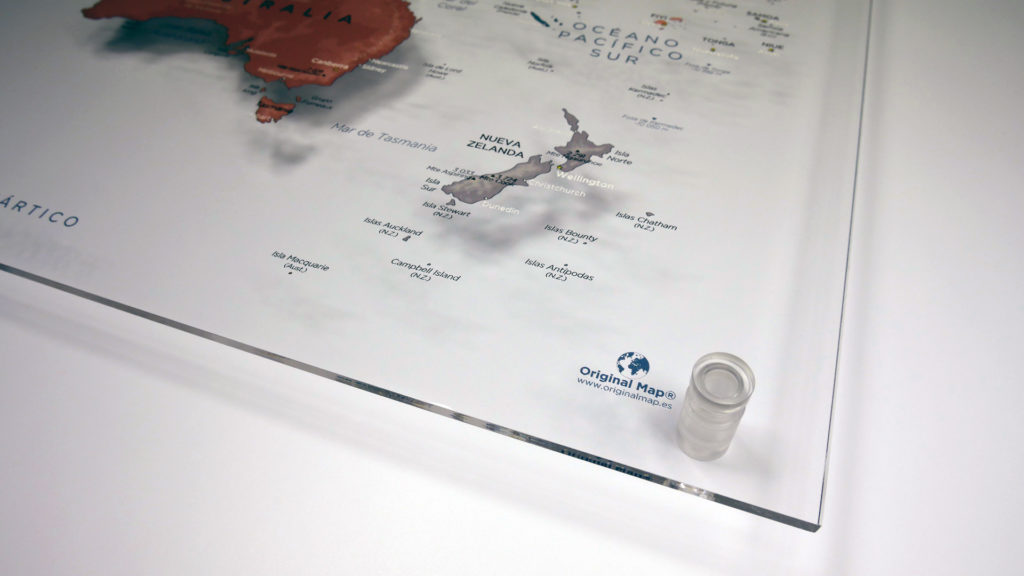 Cuadro en Plexiglás Transparente - Mapas del Mundo - Comprar