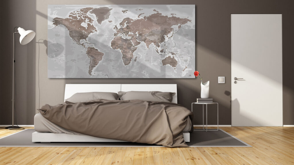 Póster de Mapamundi - Afiche de Mapa del Mundo - Mapa