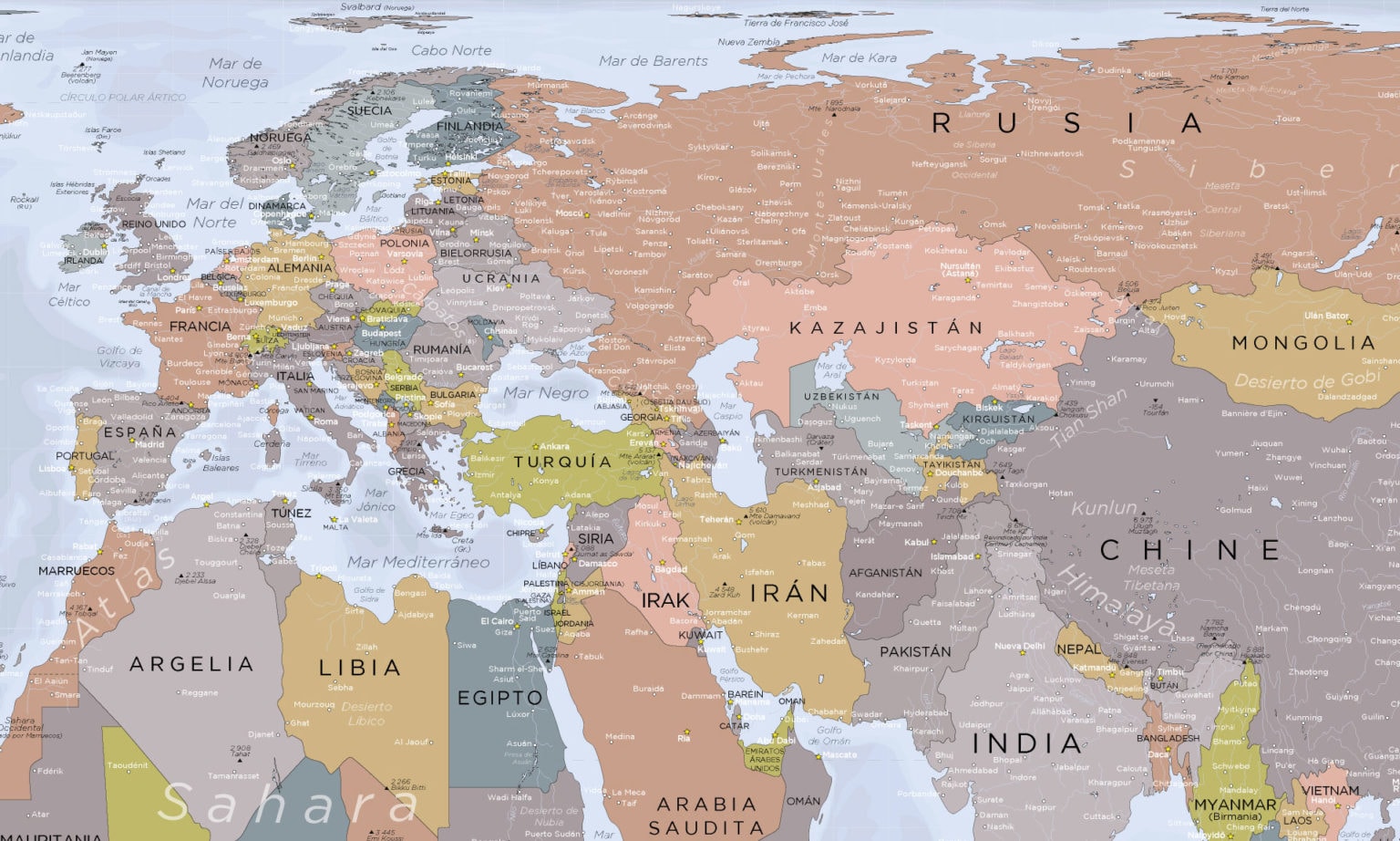 Mapa Mundial de Gall-Peters - Mapamundi de Gall-Peters | Original Map
